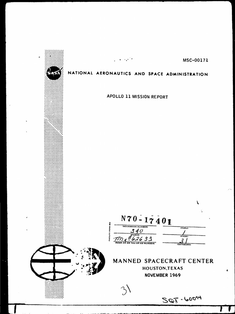 Apollo 11 Mission Report | PDF | Apollo Program | Space Exploration