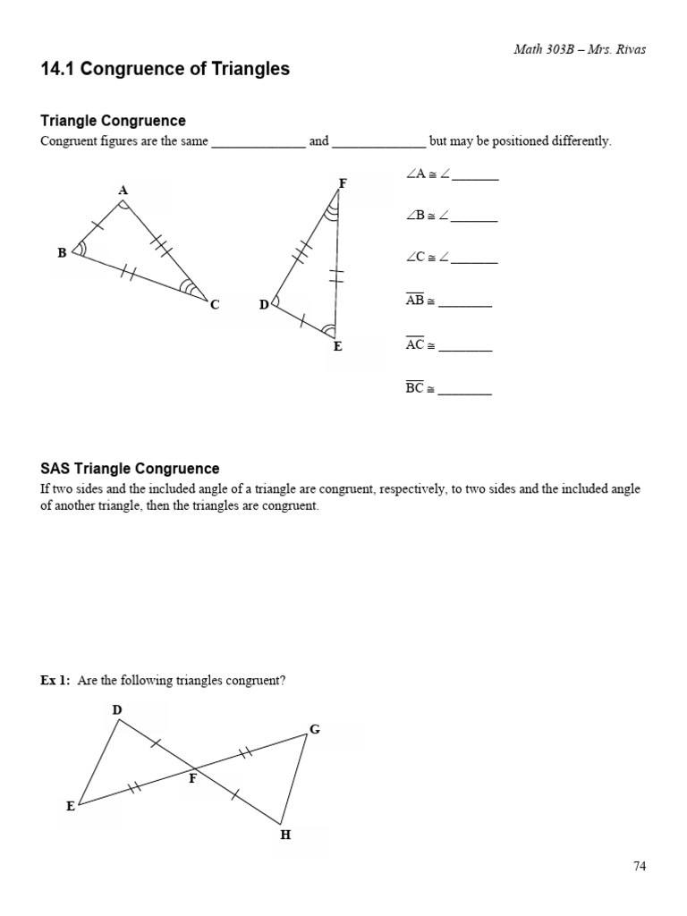 Ch. 14 Geometry Using Triangle Congruence and Similarity | PDF ...
