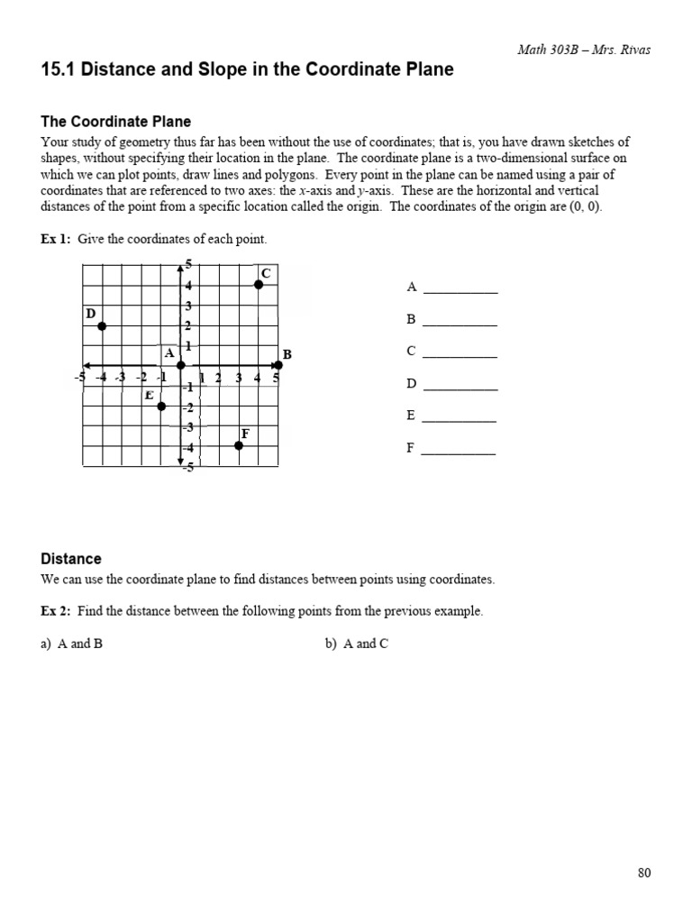 Distance, Slope, and Midpoint in Geometry | PDF | Circle | Cartesian ...