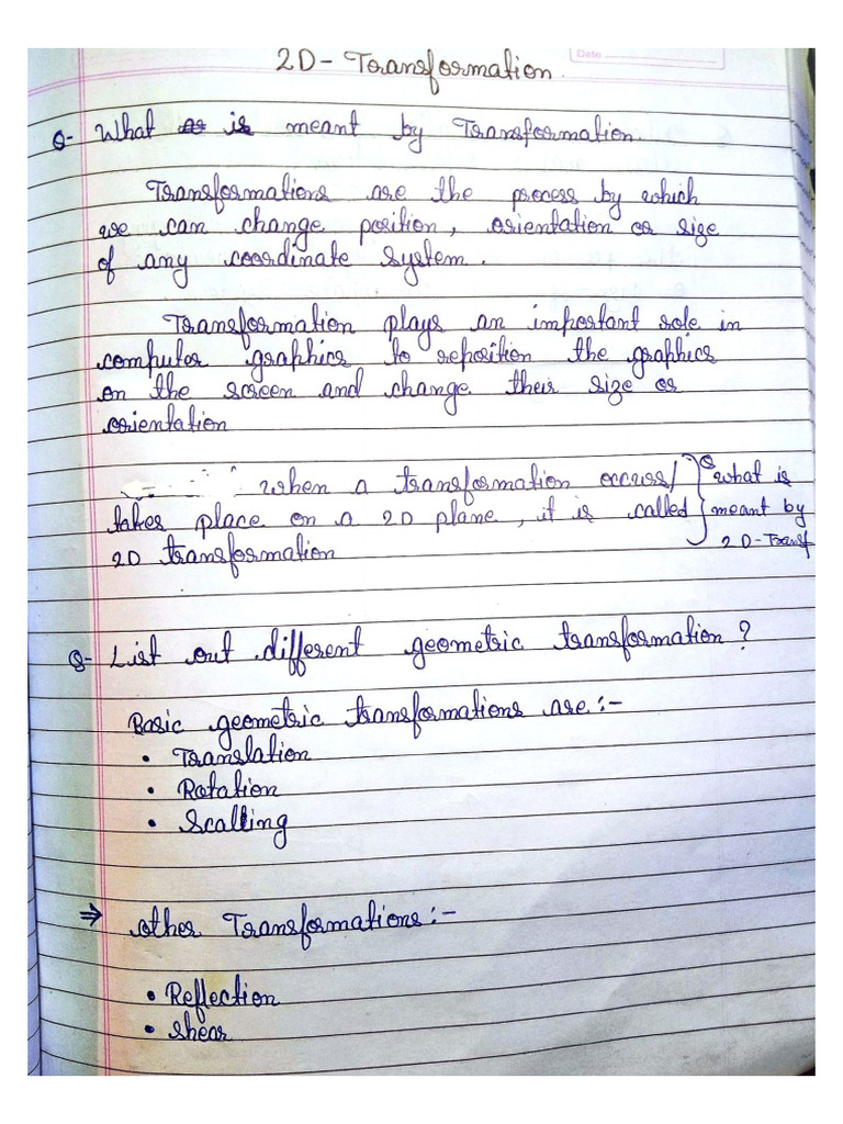 Ch-3 Computer Graphics - 250119 - 235016 | PDF