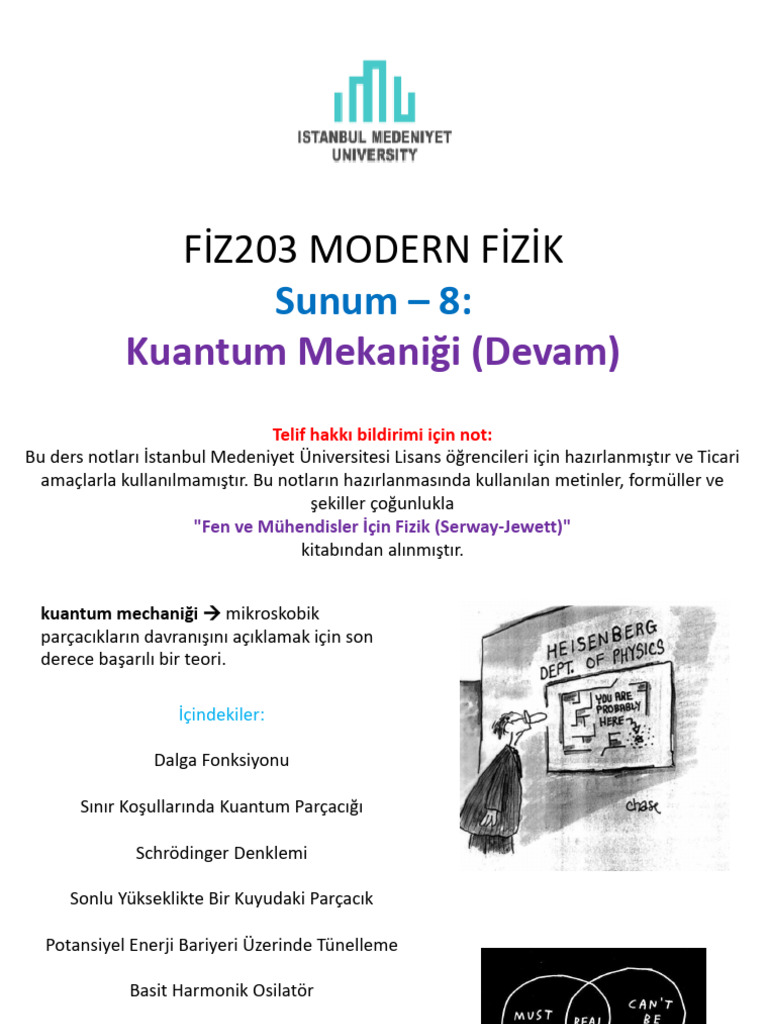 FİZ203 MODERN FİZİK-8.sunum | PDF