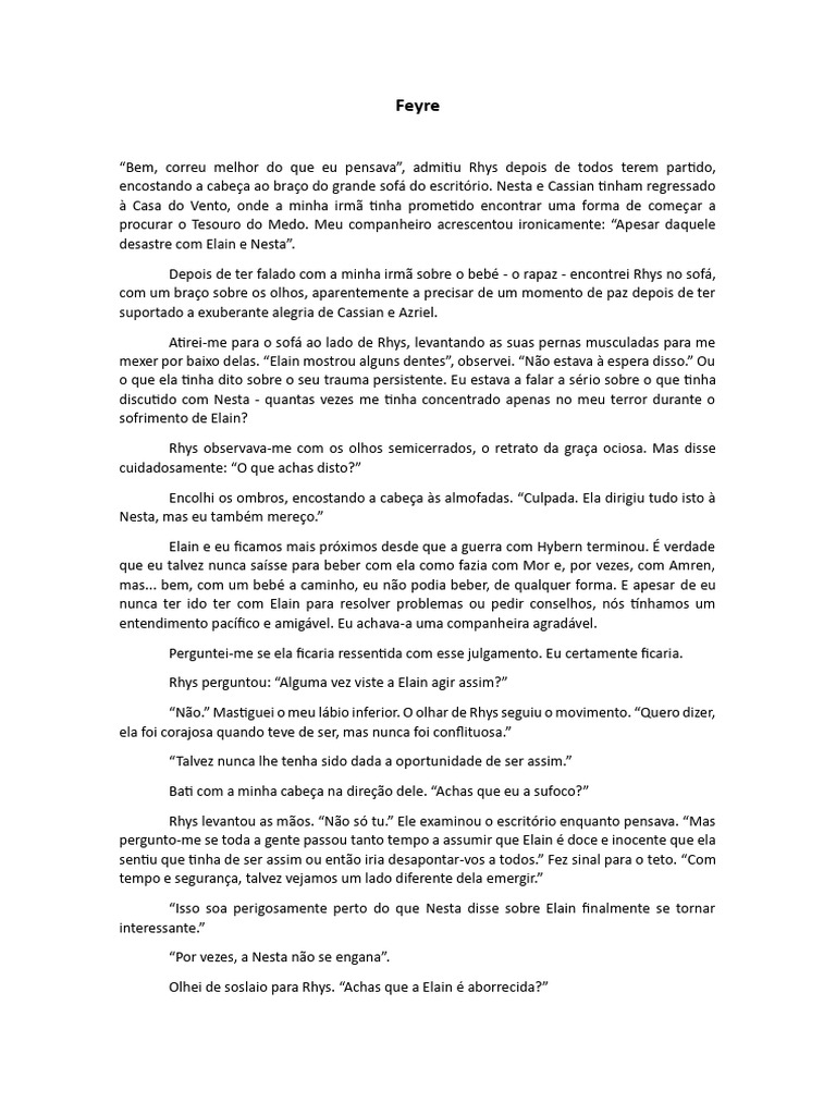 Capitulo Bónus - Courte de Chamas Douradas - Feyre | PDF | Amor