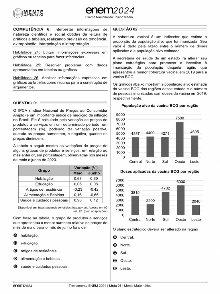 TE 2024 - Lista 06 - C06 | PDF