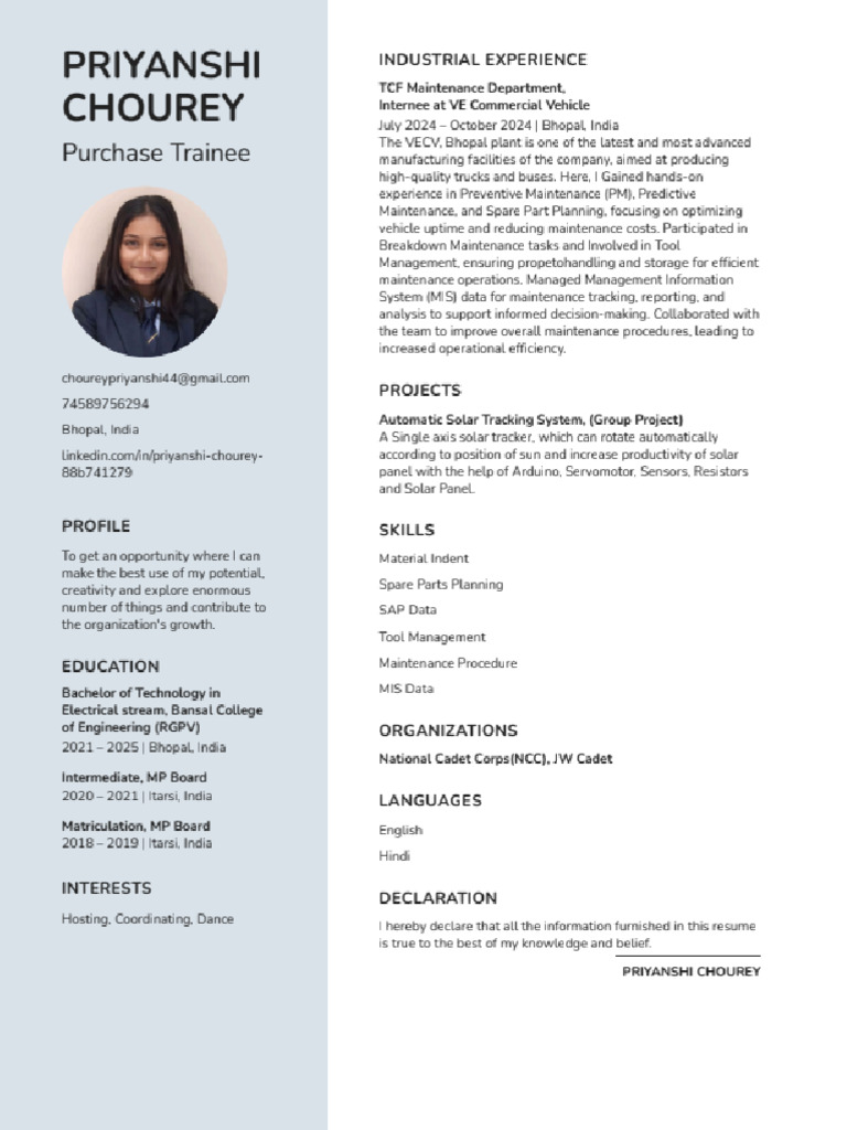 Resume For Interview | PDF
