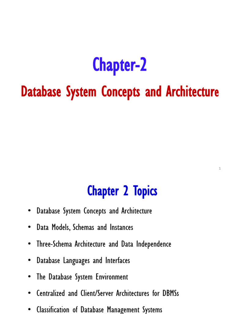 Chapter 2 Database_System Part I | PDF | Databases | Data Model Chapter 2 Database_System Part I | PDF | Databases | Data Model
