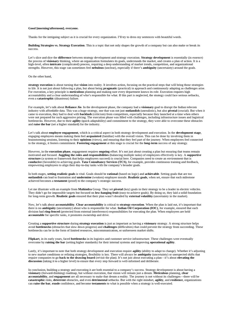 Strategy And Planning Pdf Goal Cognition