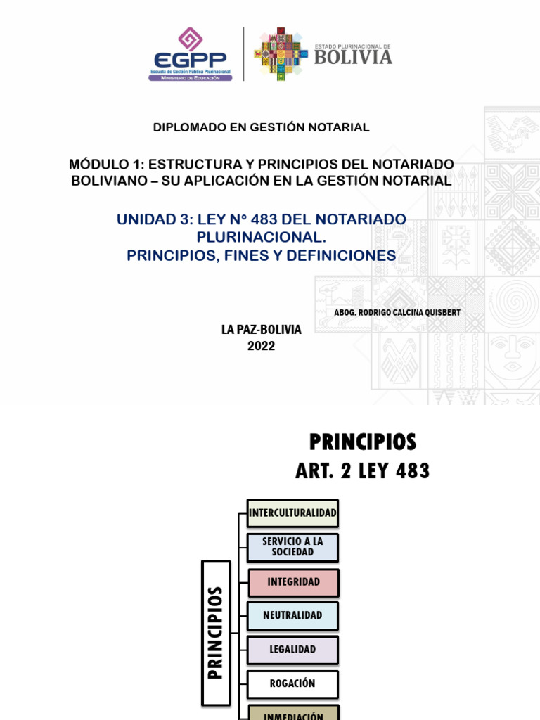 UNIDAD 3 MOD 1 DIP GESTION NOTARIAL (R.CALCINA) | PDF | Ley común