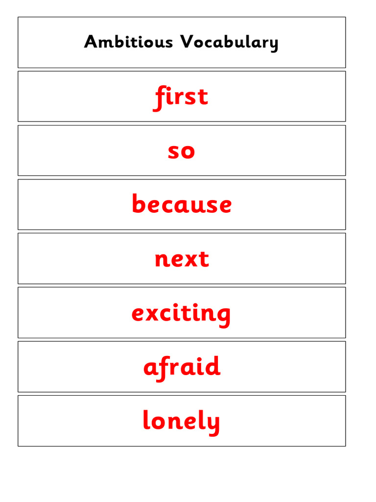 Ambitious Vocabulary Flashcards.96043301 | PDF