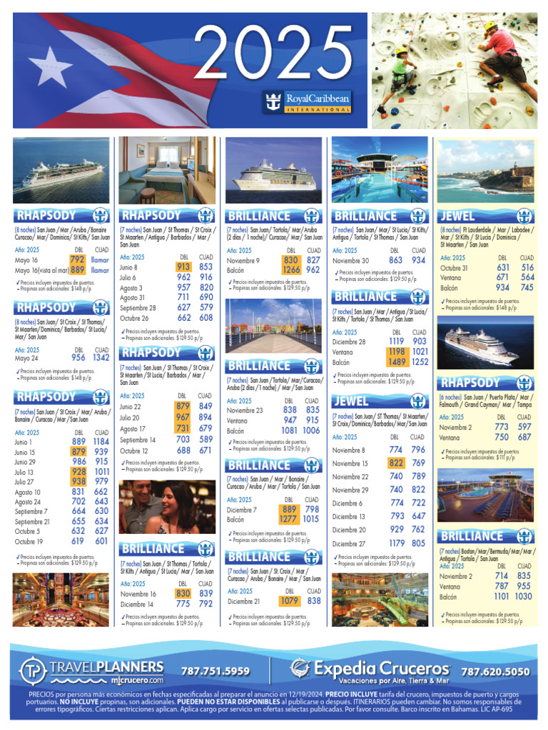 Flyer Royal Caribbean 2025 | PDF