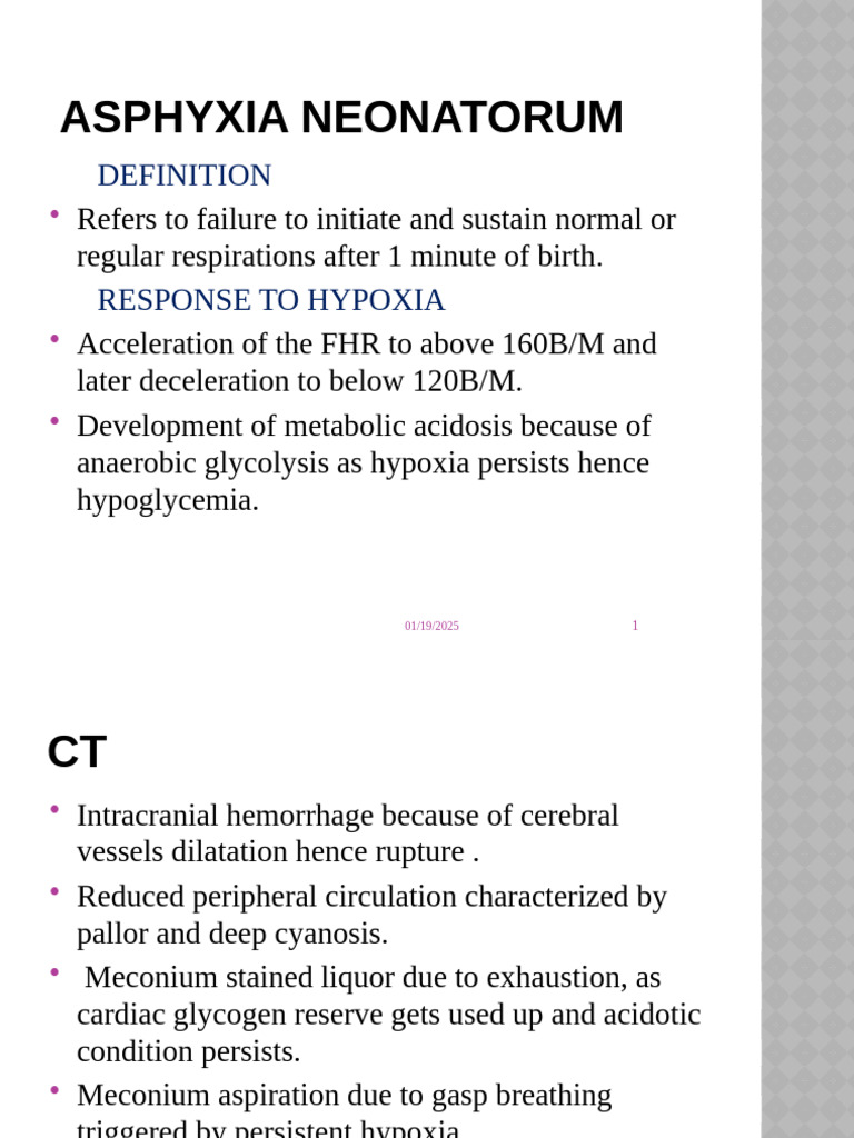 Asphyxia Neonatorum-1-1 | PDF | Neonatal Intensive Care Unit | Breathing