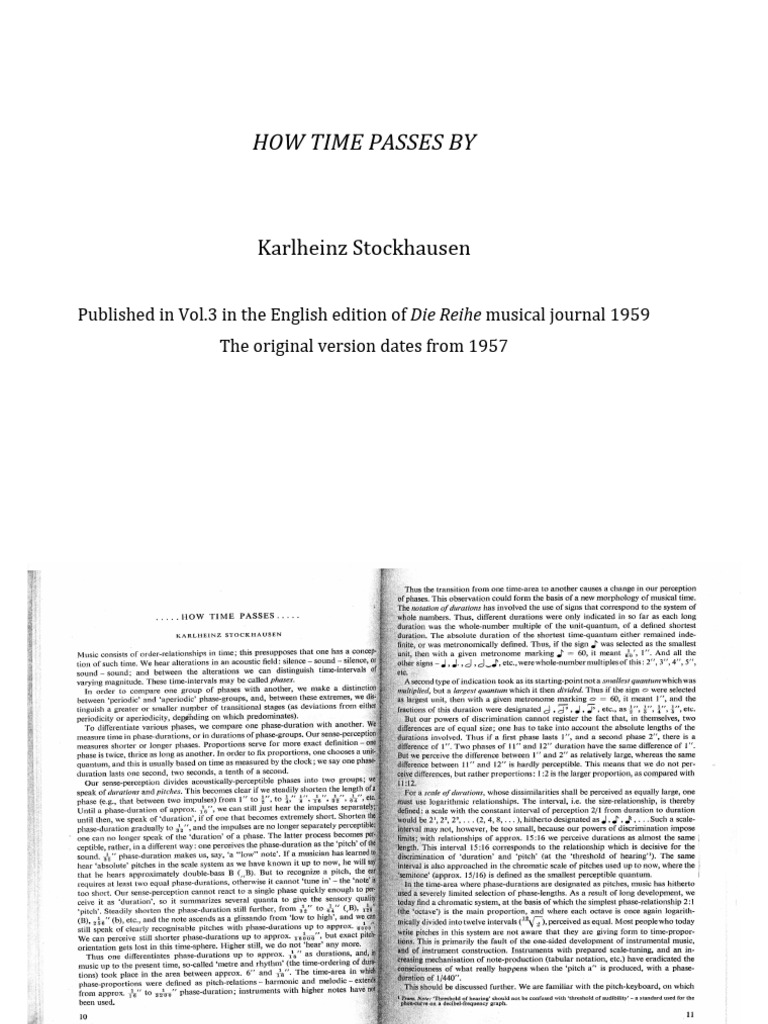 How Time Passes by | PDF