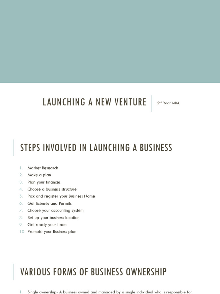 Launching A New Venture - Unit 5 | PDF | Initial Public Offering ...