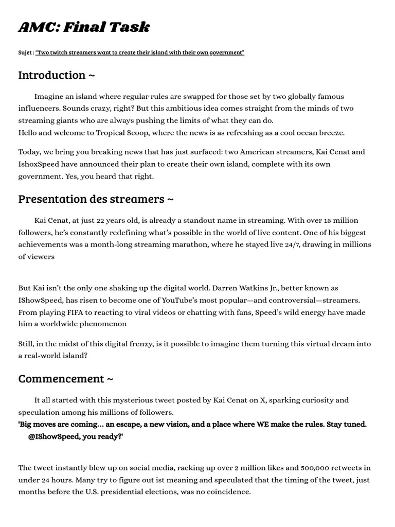 Copie de AMC Final Task | PDF