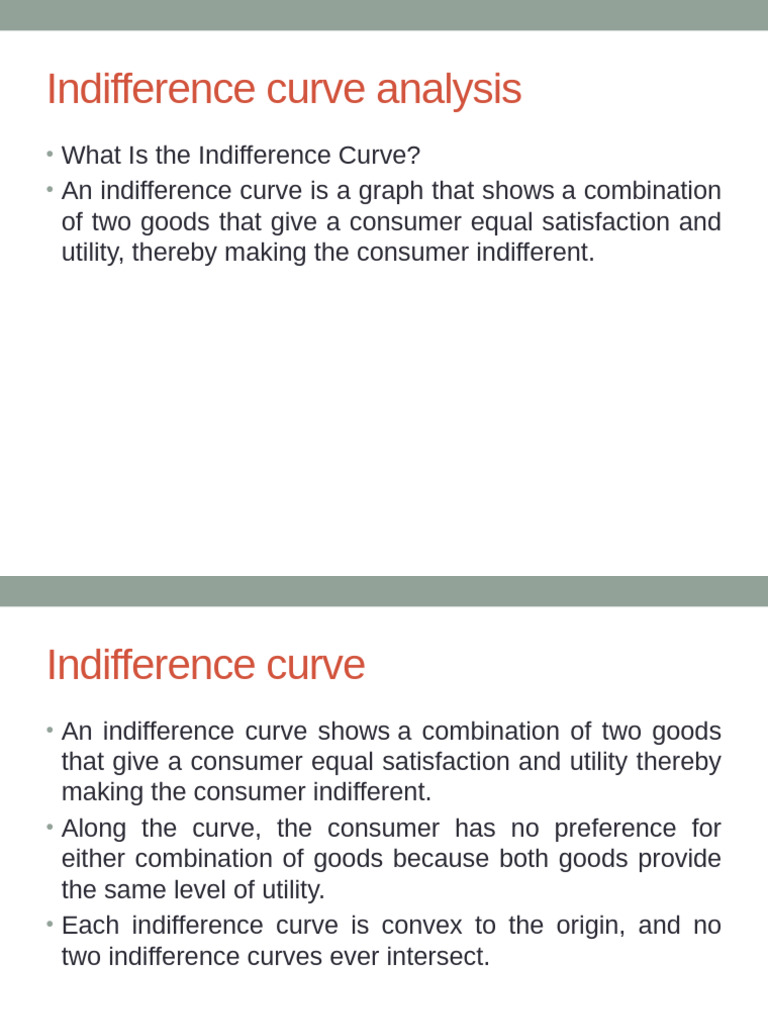 Indifference Curve Analysis | PDF | Economic Surplus | Utility