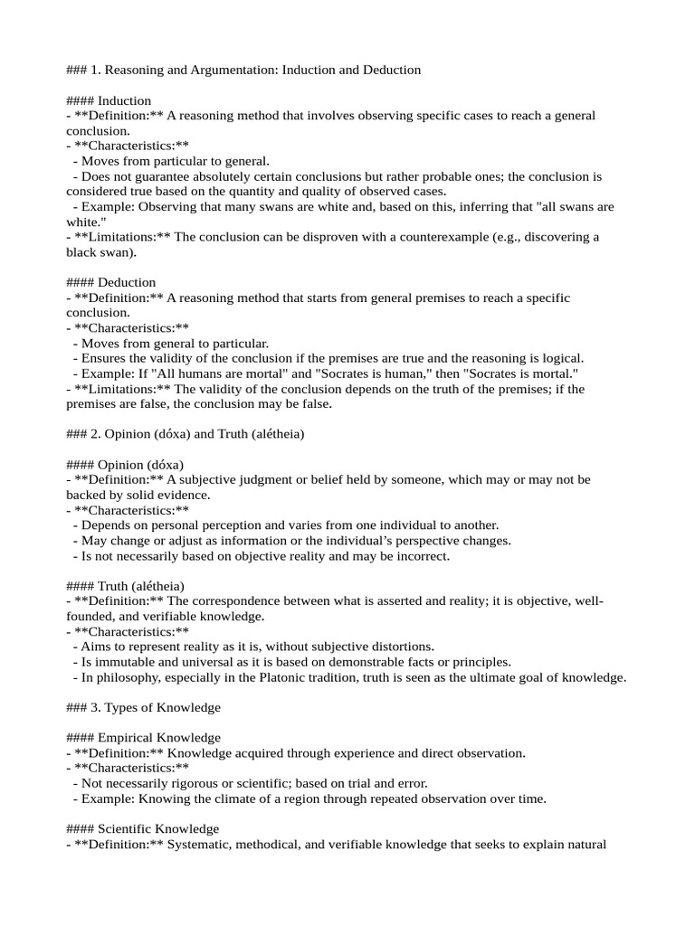 Reasoning and Argumentation Induction and Deduction_f17f4c0e4a7e7c254a3f4f5dbad3eb91 | PDF ...