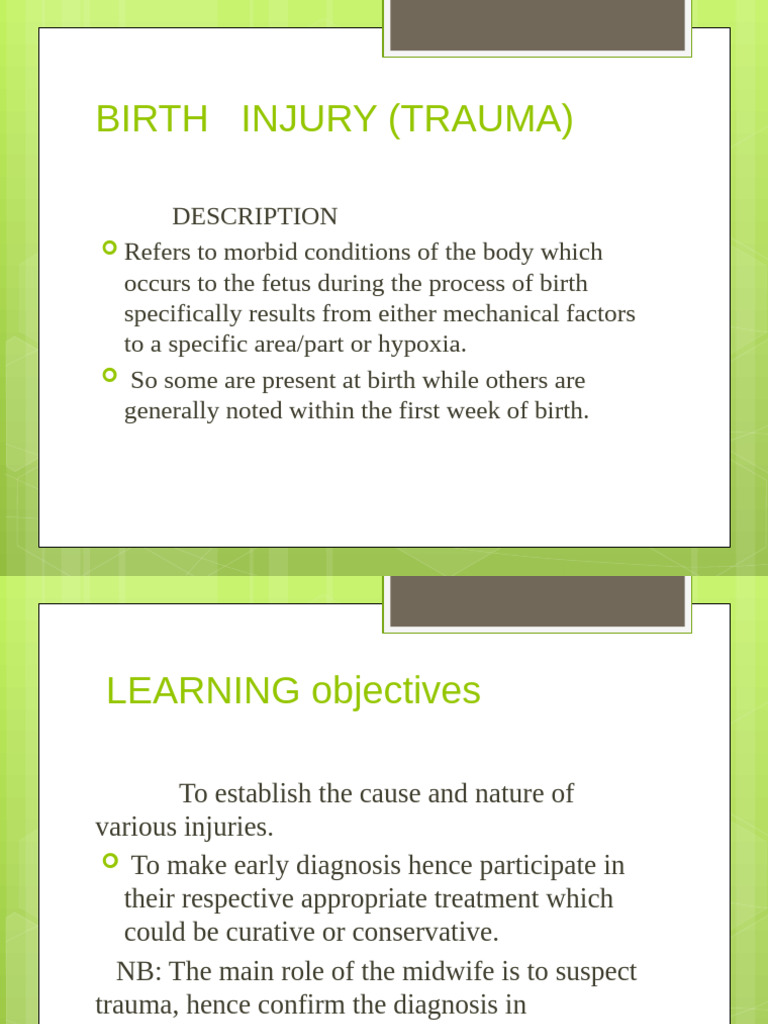Birth Injury (Trauma)-1-3 | PDF | Anatomical Terms Of Motion | Arm