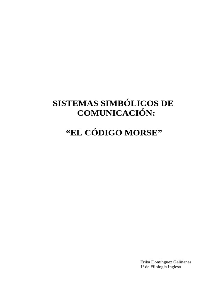 El Código Morse | PDF | Comunicación | Comunicación humana