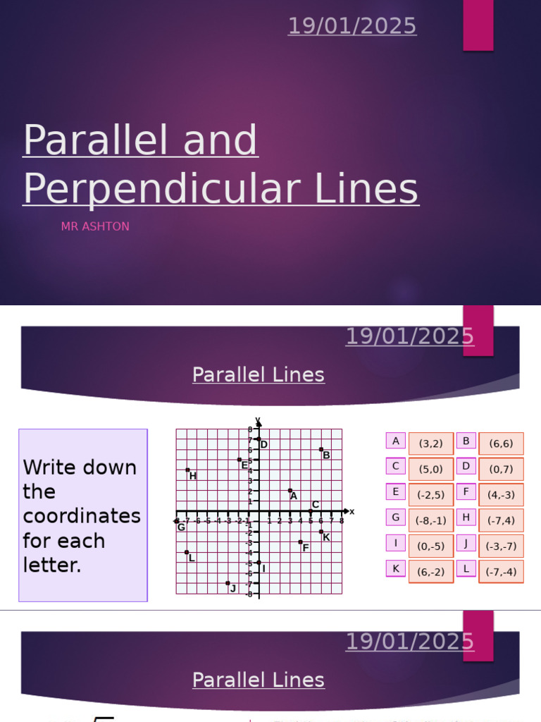 D. Parallel and Perpendicular Lines | PDF | Slope | Cartesian ...
