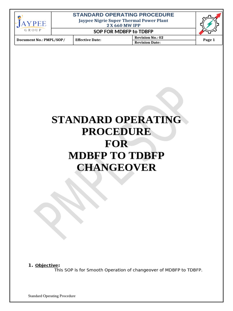 06.Mdbfp To TDBFP Change Over | PDF | Pump | Mechanical Engineering