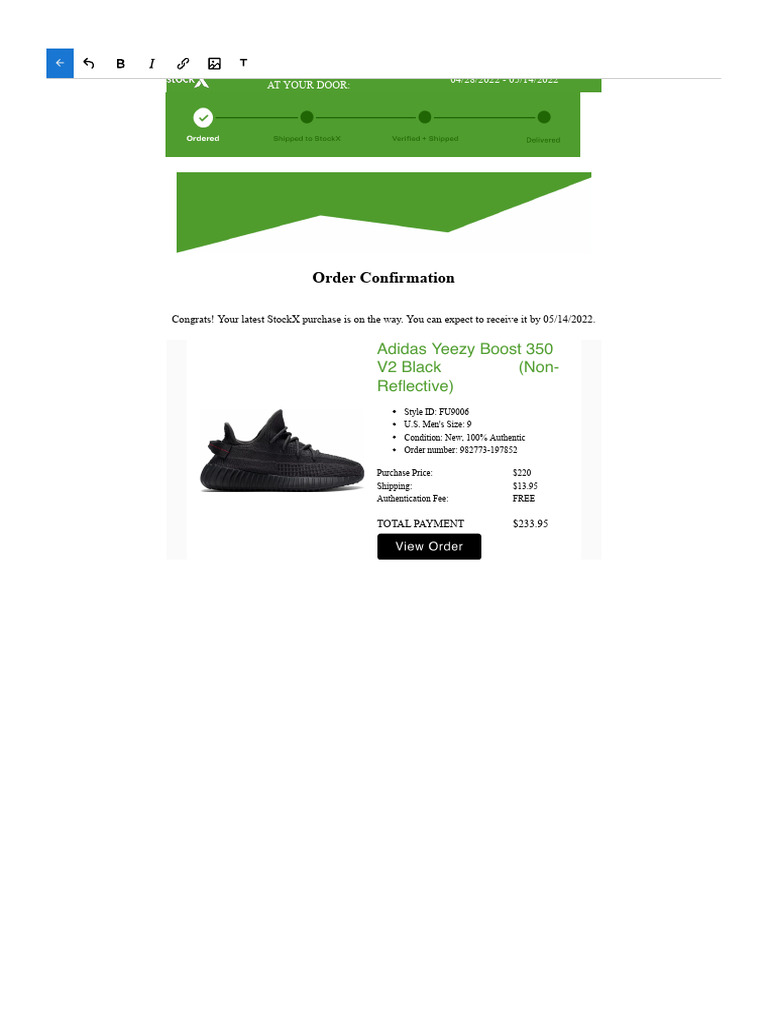 InvoiceWriter - StockX Receipt | PDF