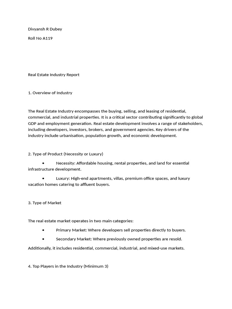 Divyansh Dubey A119 | PDF | Pricing | Affordable Housing