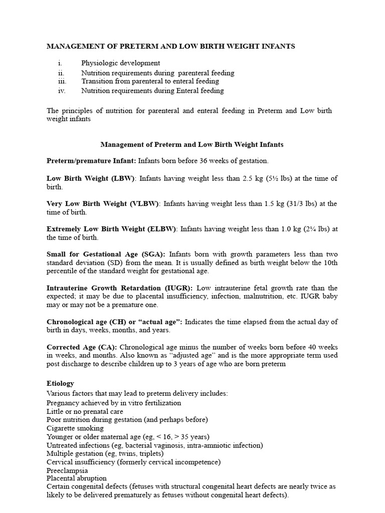 Preterm - LBW - 2020 | PDF | Preterm Birth | Low Birth Weight