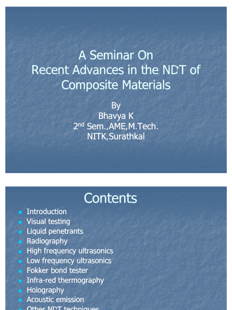 NDT of Composite | PDF