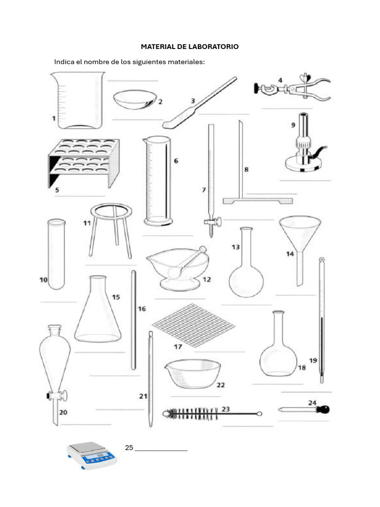 Materiales y Pictogramas de Laboratorio | PDF