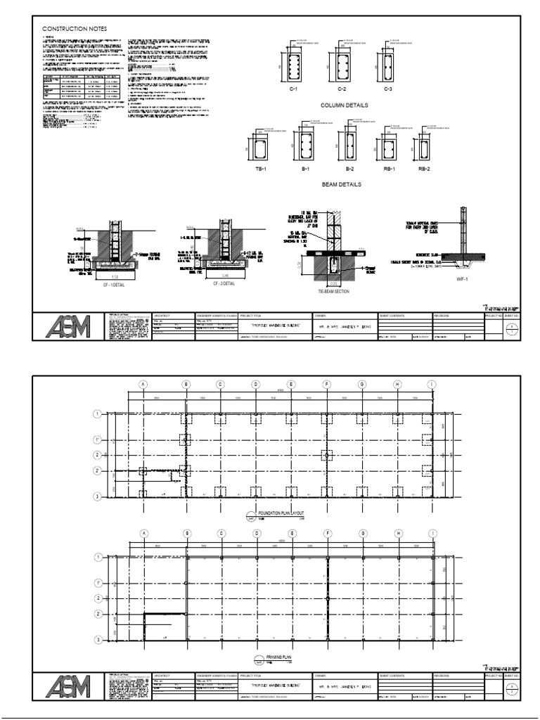 Full Plan For 2 Storey Commercial Warehouse | PDF | Building Engineering