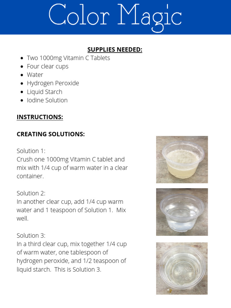 Mad Scientist Color Magic (1) | PDF | Iodine | Starch