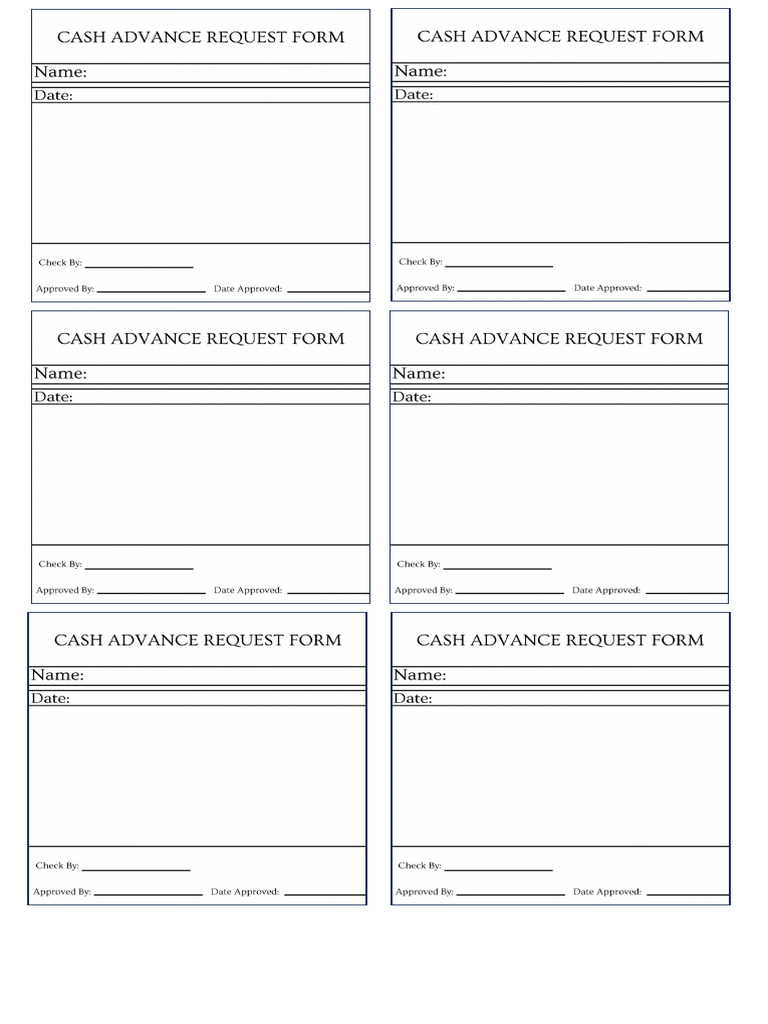 Cash - Advance Request Form | PDF