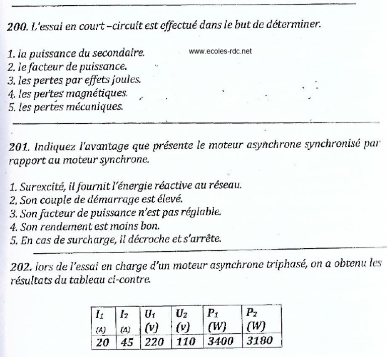 Items Exetat 2016 Technique Industrielle Option Electricité Suite C | PDF