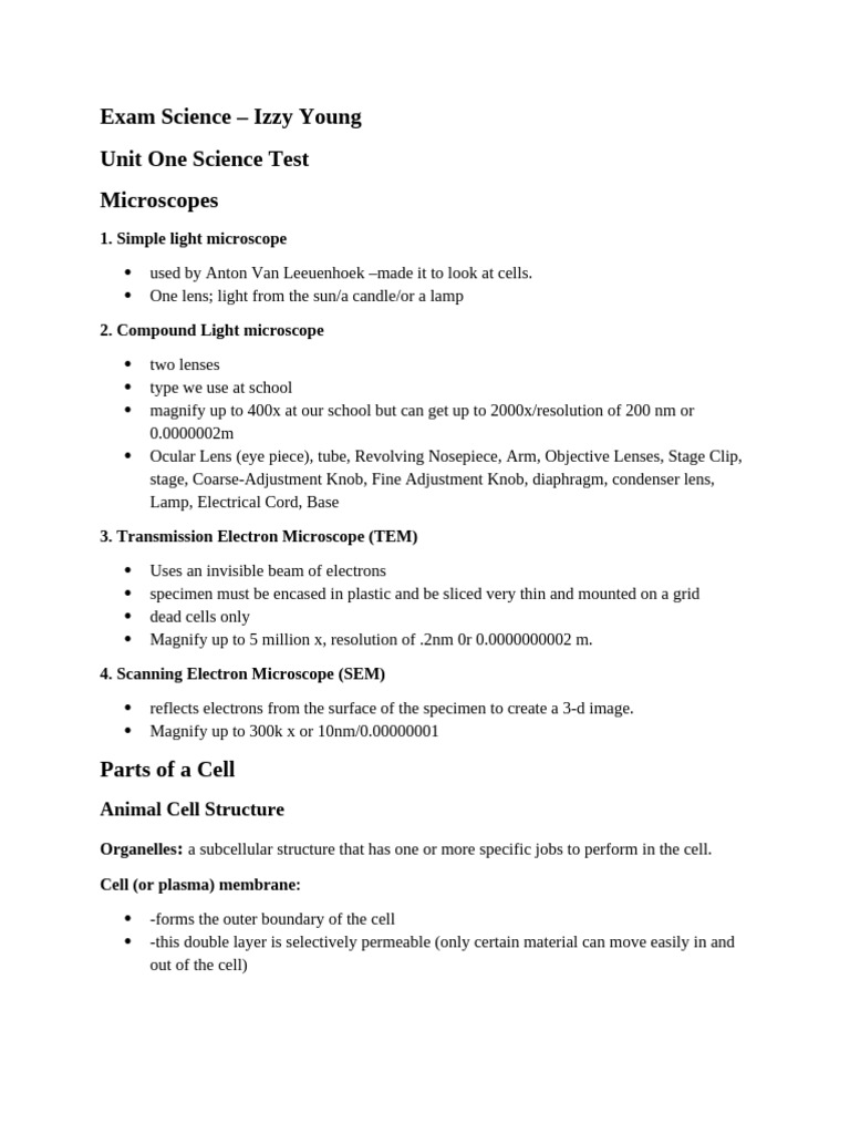 Science Exam - Bio, Chem, Physics, Climate | PDF | Mitosis | Neuron