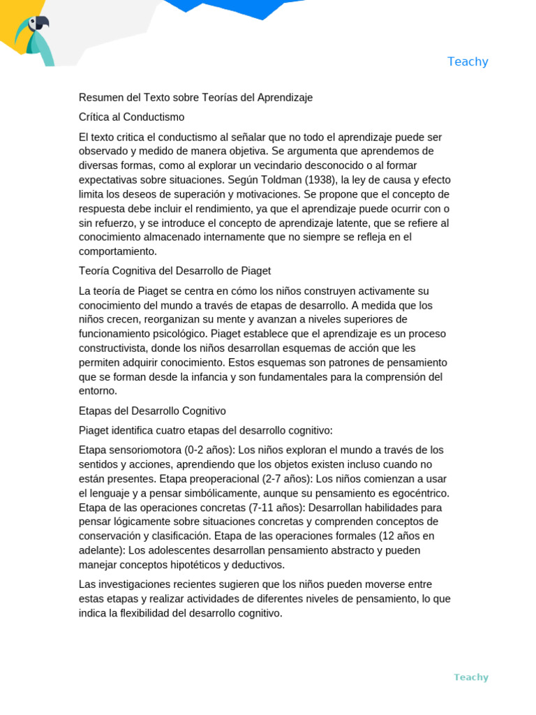 Resumen de Texto - 18 - 1 - 2025 | PDF