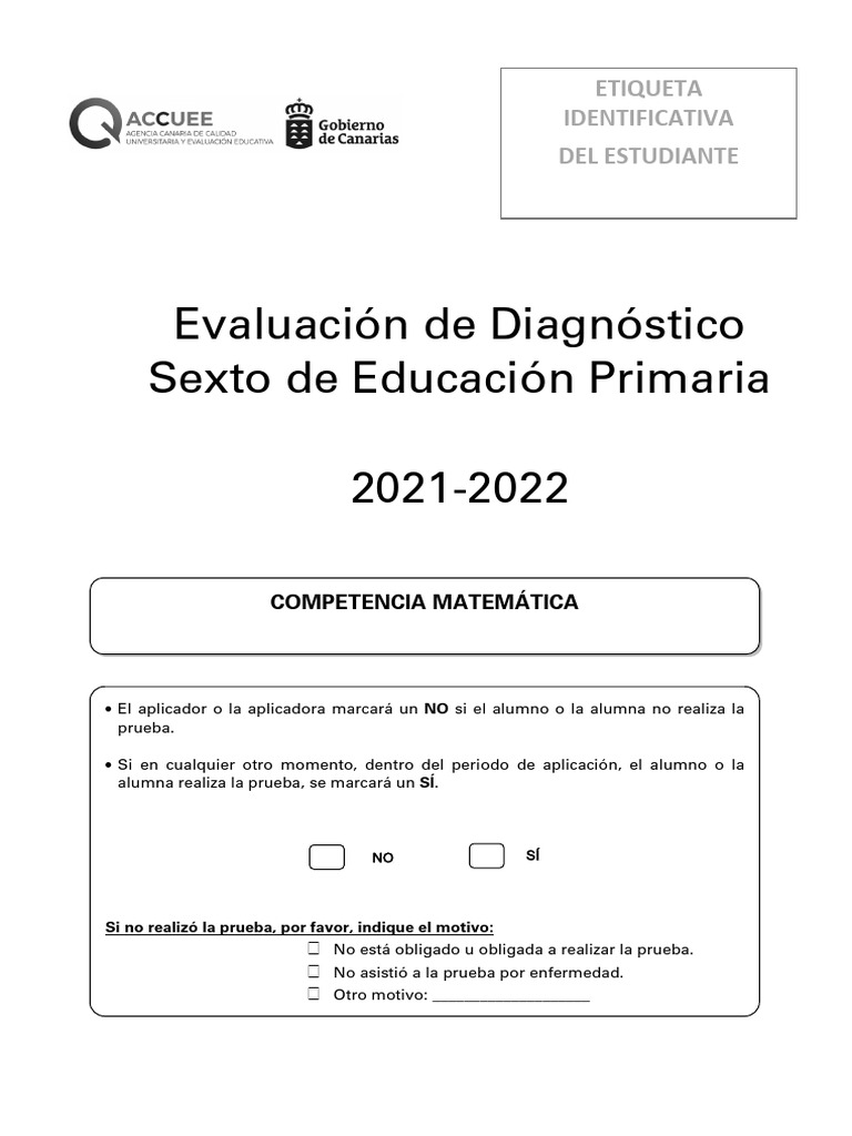 MATEMตTICAS_FP_ED2022_6EP | PDF | Evaluación | Robot