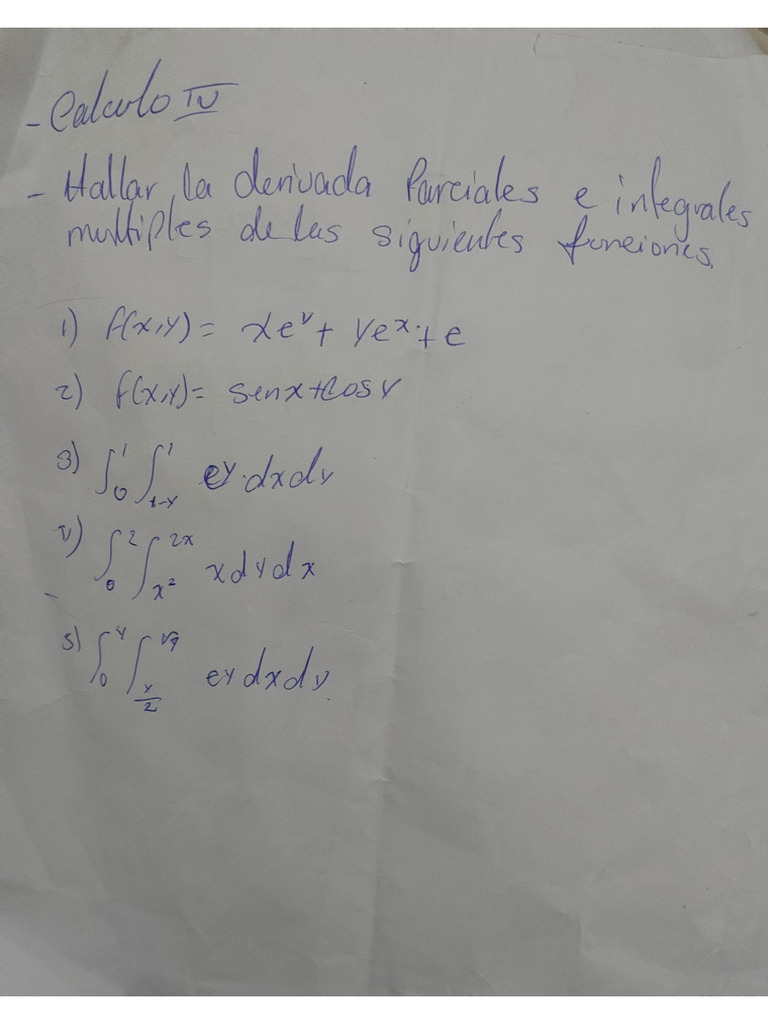 Cálculo 4 Práctica Integrales | PDF