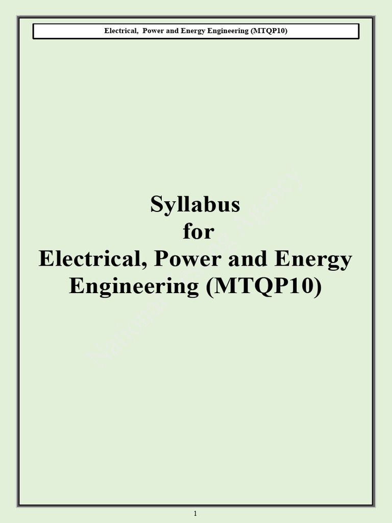 Electrical, Power and Energy Engineering (MTQP10) | PDF | Integral ...