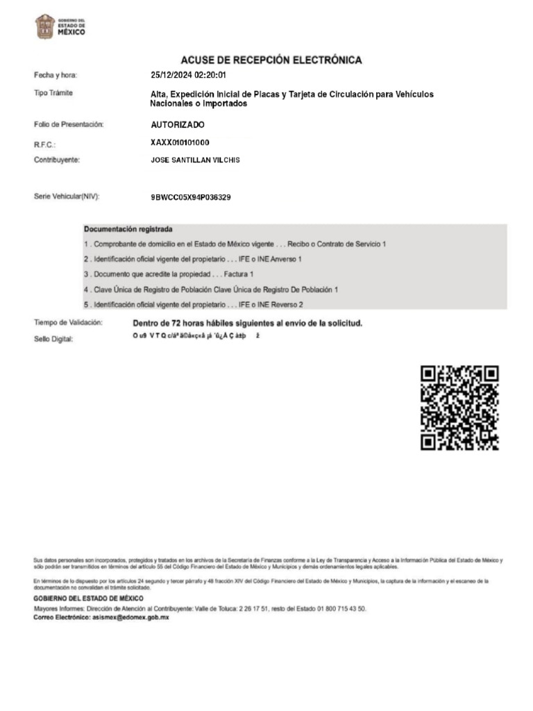 ACUSE DE RECEPCIÓN ELECTRÓNICA | PDF