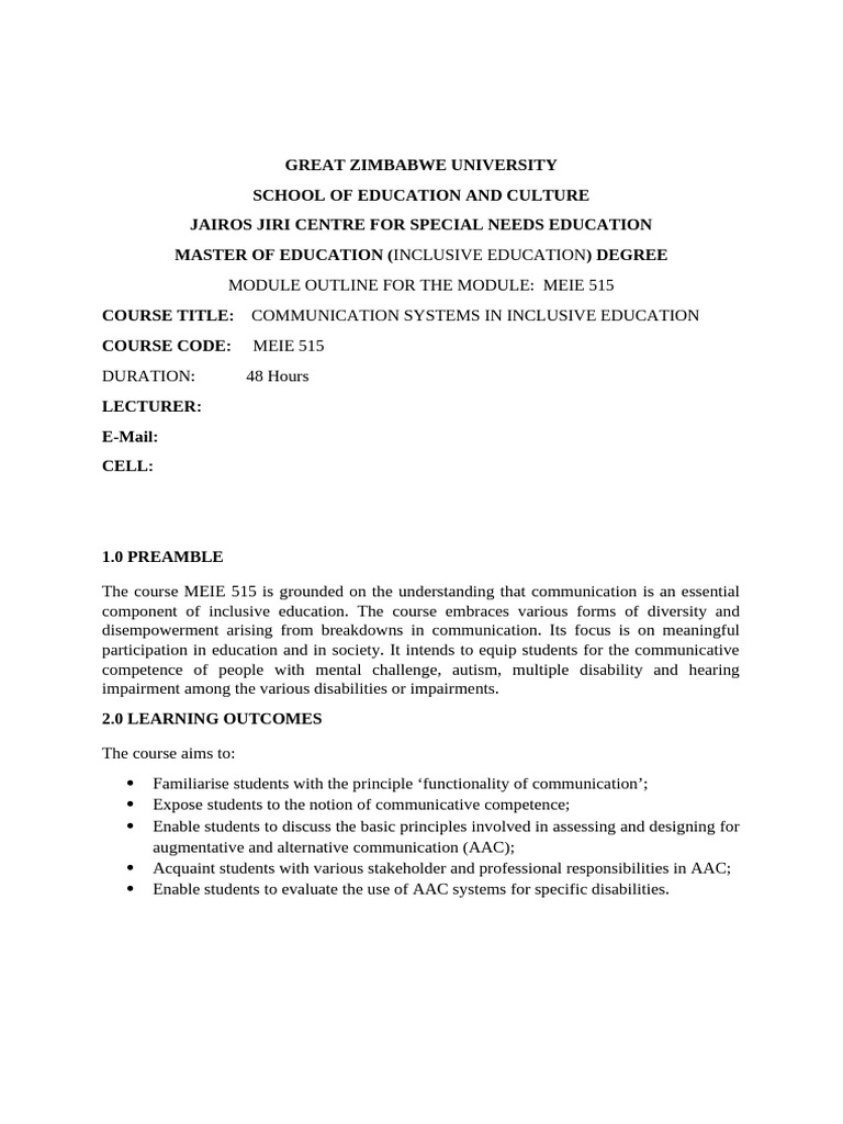 MEIE_515 | PDF | Communication | Disability