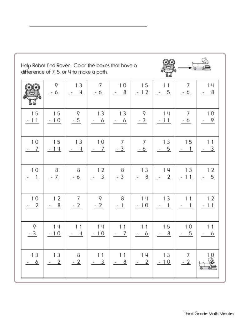 Math Minutes Practice for 3rd Grade | PDF