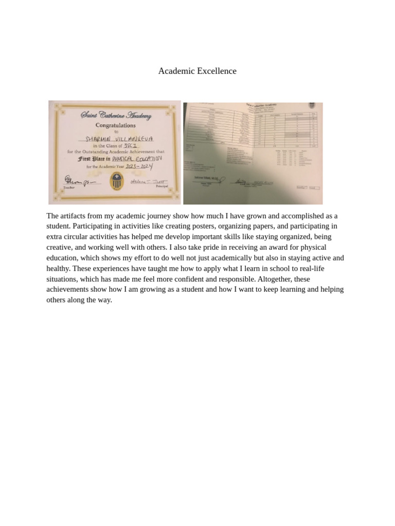 Academic Excellence | PDF