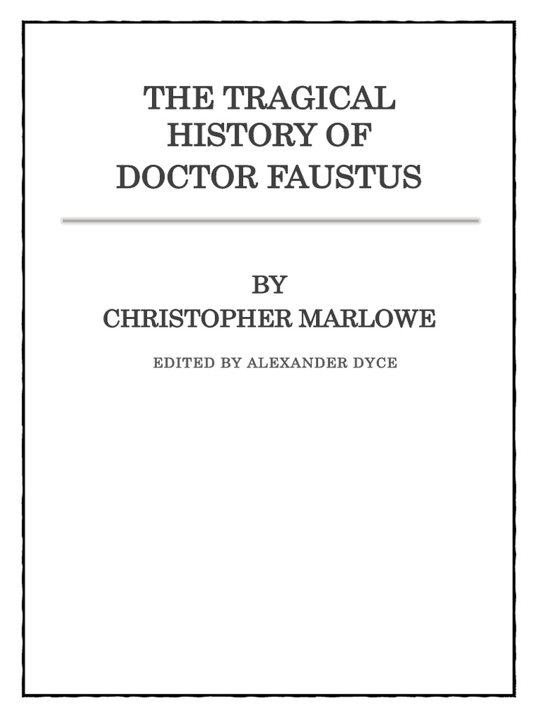 Doctor Faustus (Christopher Marlowe) Students' | PDF