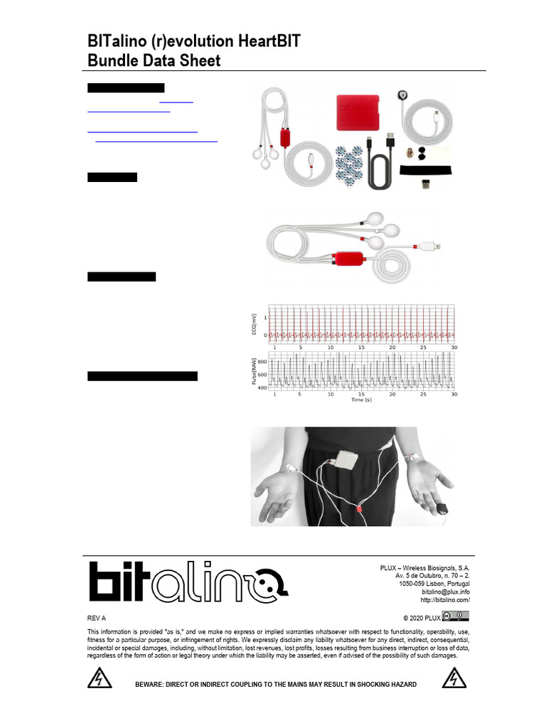 bitalino-heartbit-bundle-datasheet-rev-a | PDF | Electrocardiography | Computing