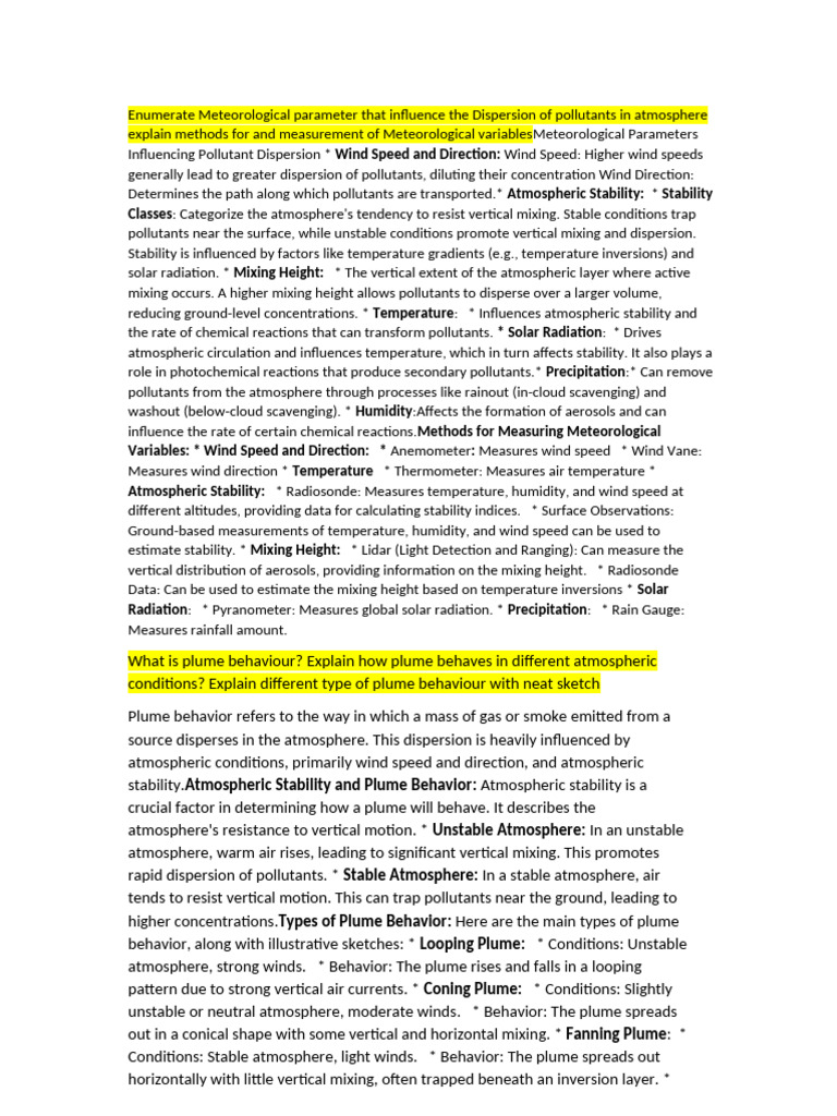 Exam Papaer | PDF | Atmosphere Of Earth | Atmosphere