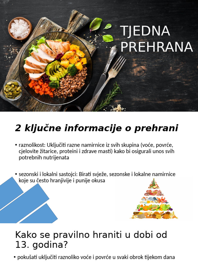 TJEDNA PREHRANA | PDF