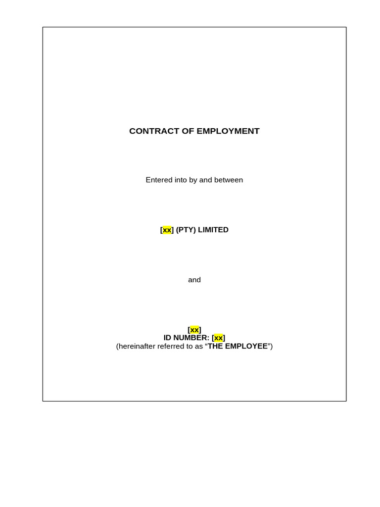 4 Employment Agreement Pdf Employment Overtime