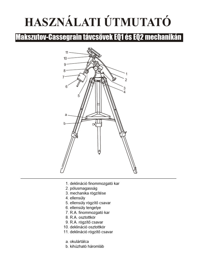 Skywatcher Eq1 Eq2 MC | PDF