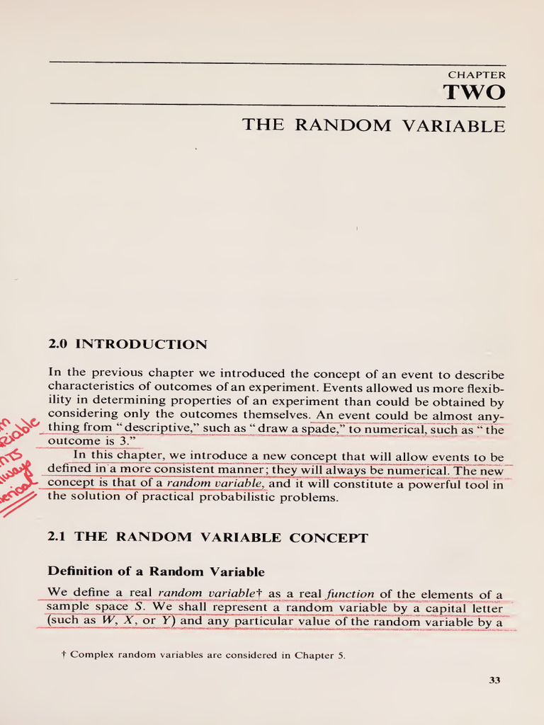 ch2 Probability Random Variables and Random Signal Principles | PDF | Random Variable ...