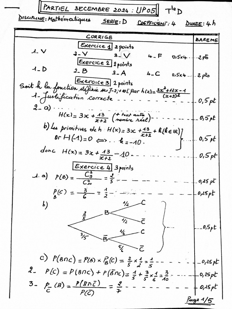 corrigé barème partiel TD 17-Dec-2024 08-14-01 | PDF