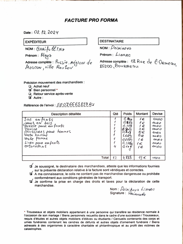 Facture Pro Forma - 20241202 | PDF